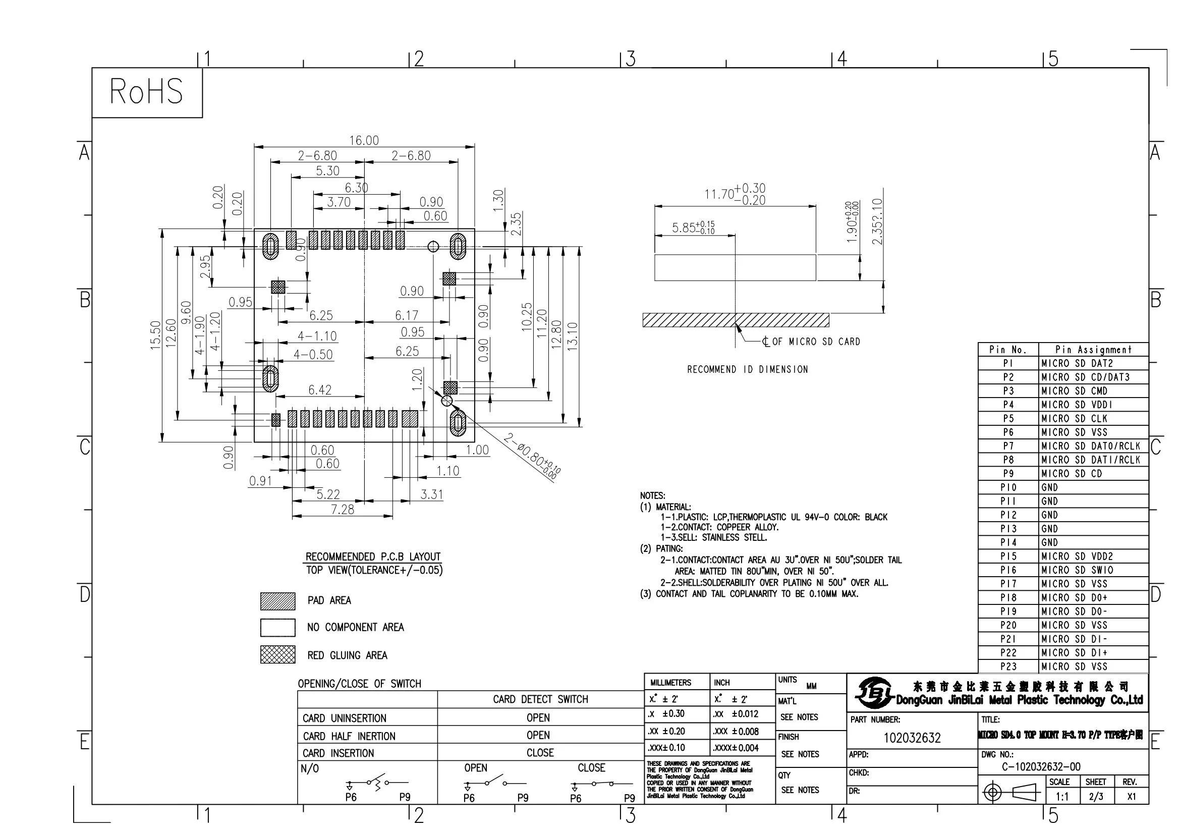 micro sd4.0 card push push socket connector SMT