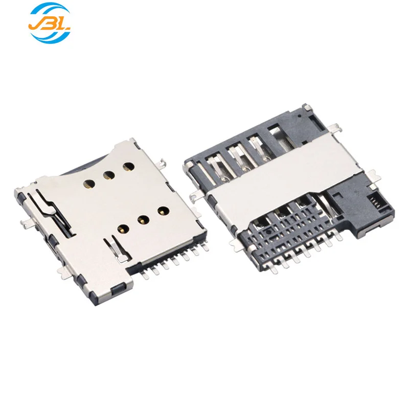 JBL-MS005-01P 6pin MICRO SIM CARD SLOT PUSH PUSH CONNECTOR SMT-DONGGUAN JBL TECH CO,.LTD