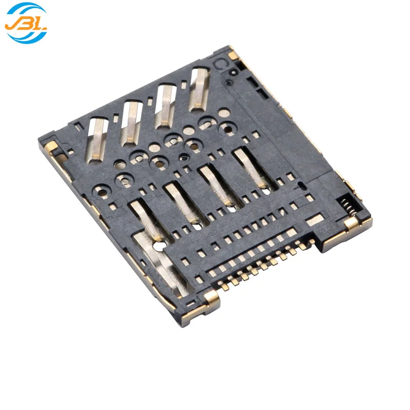 Jbl-102315423 micro sim card socket slot female push push conenctor h1.35mm smt