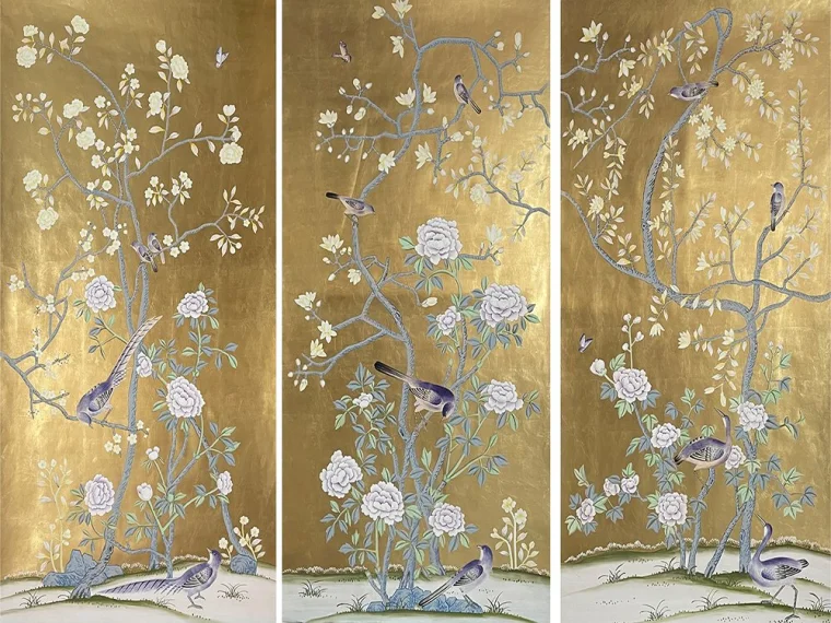 Chinese Style Traditional Hand-Painted Wallpaper Manufacturer