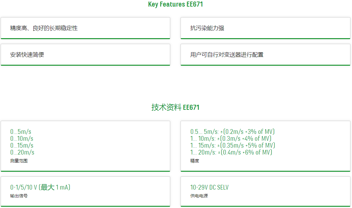 奥地利E+E益加义EE75-VTB325C12/BN-V06-T02风速传感器EE650-V7xBFxxM，EE650-VB5风速仪EE671-V2xESx，EE660-T3A7L30风速变送 ...