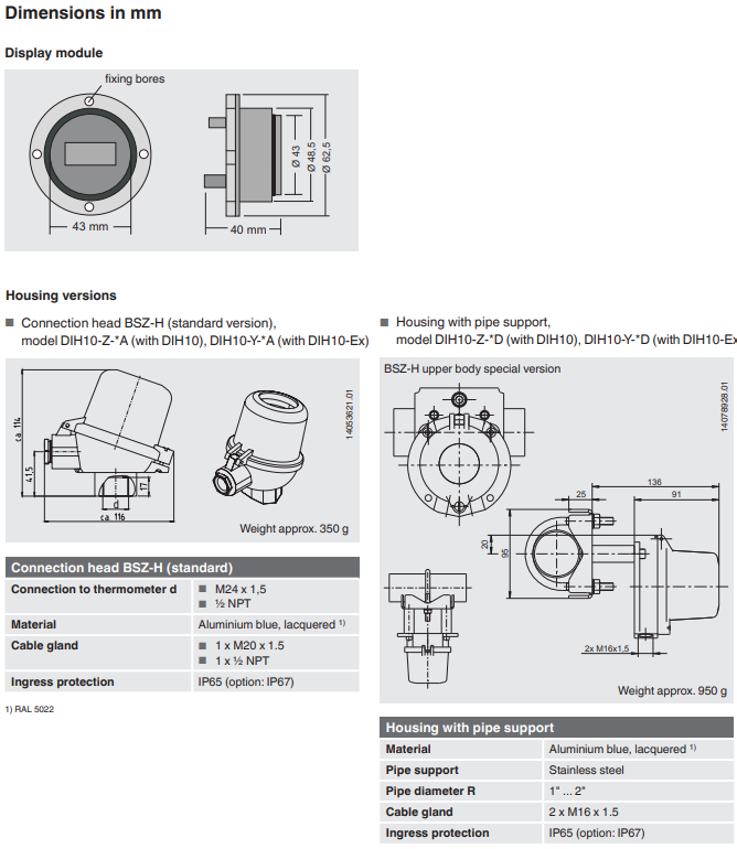 苏州知非代理WIKA威卡DI10/DI25/DI30/DI35/DI32-1多功能数显仪DIH10/DIH10-EX集成数显模块接线盒DIH50/DIH52带HART协议通讯的电流回路现场显示 ...