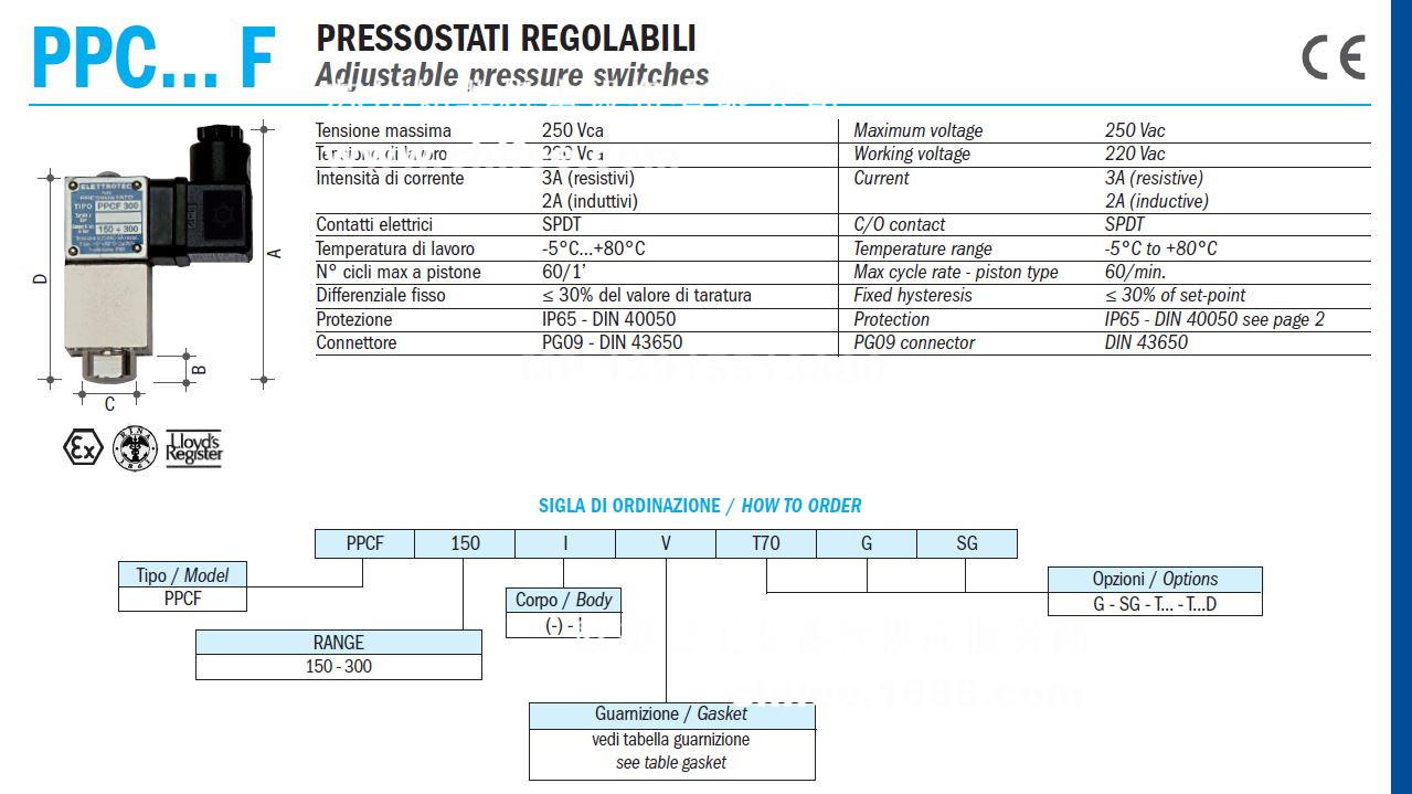 意大利ELETTROTEC伊莱科PMN/PMM压力开关PSM/PSP压力继电器VSM真空压力开关PMC/PPC油压开关，ELETTROTEC ...