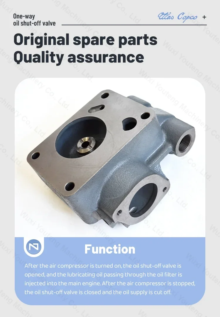One Way Oil Shut Off Valve For Compressor 1622079500