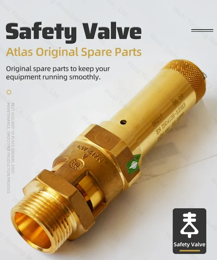Atlas Copco Stable And Durable Air Compressor Parts Safety Valve