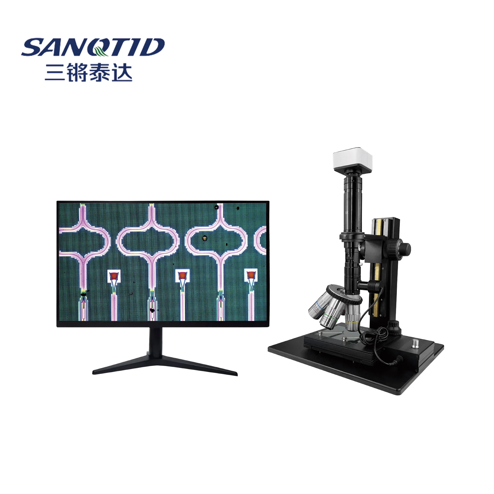 Long focal length adjustable coaxial light microscope-Shenzhen Sanqiang ...