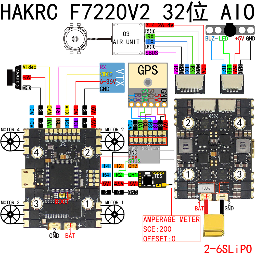 HAKRC F7220 BL32 40A AIO FPV Manufacturer - Shenzhen Haike