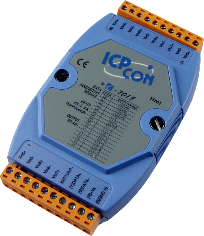 泓格模块_ICPCON_I-7018热电偶温度采集_上海栎帛电子_泓格白金级代理商