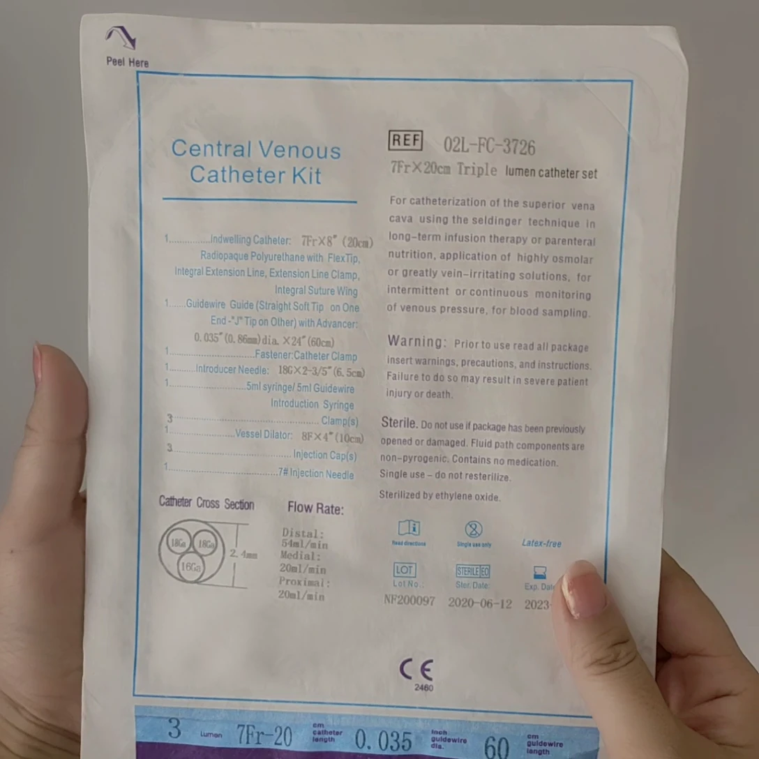 Cvc Medical- Central Venous Catheter Kit- Arrow Multi Lumen Cvc