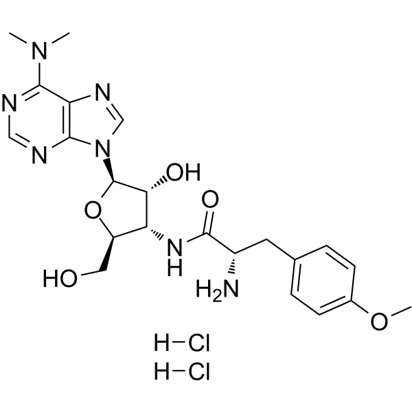Puromycin dihydrochloride (Synonyms: 嘌呤霉素二盐酸盐; CL13900 dihydrochloride ...