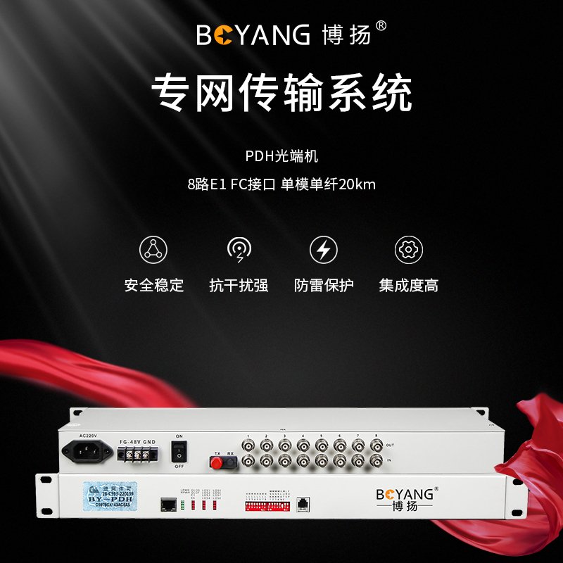 BY-P8E1 PDH光端机8路E1 8路2M光端机_深圳中为思创科技有限公司