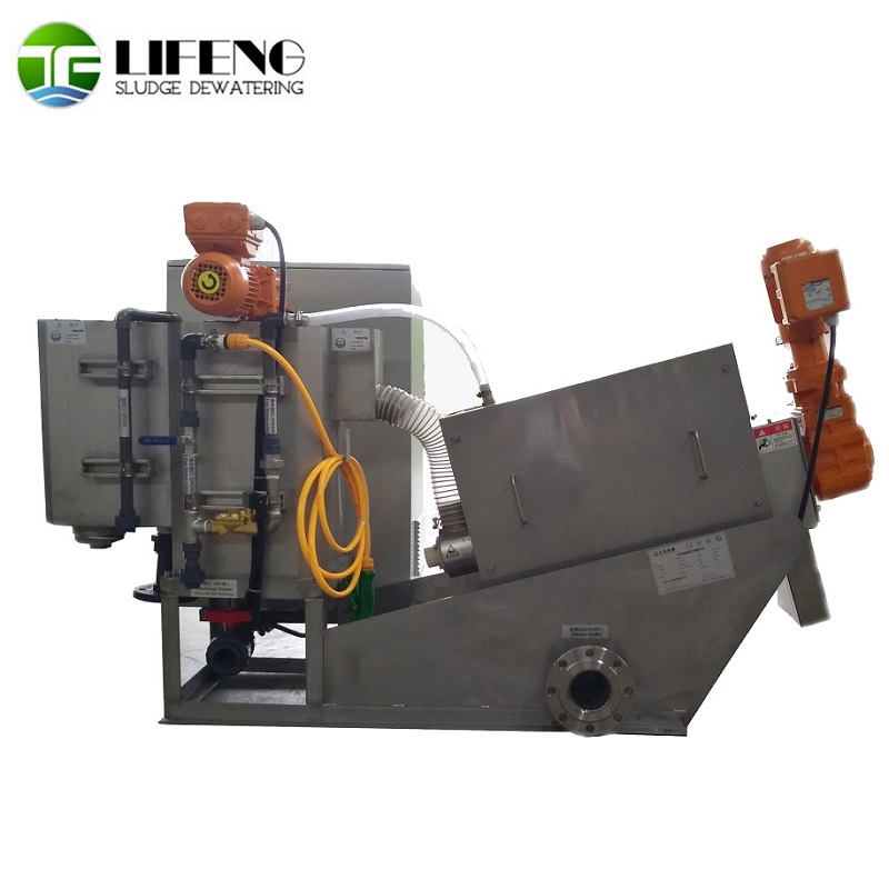 Multi-Disk screw sludge thickening and dewatering integrated machine ...