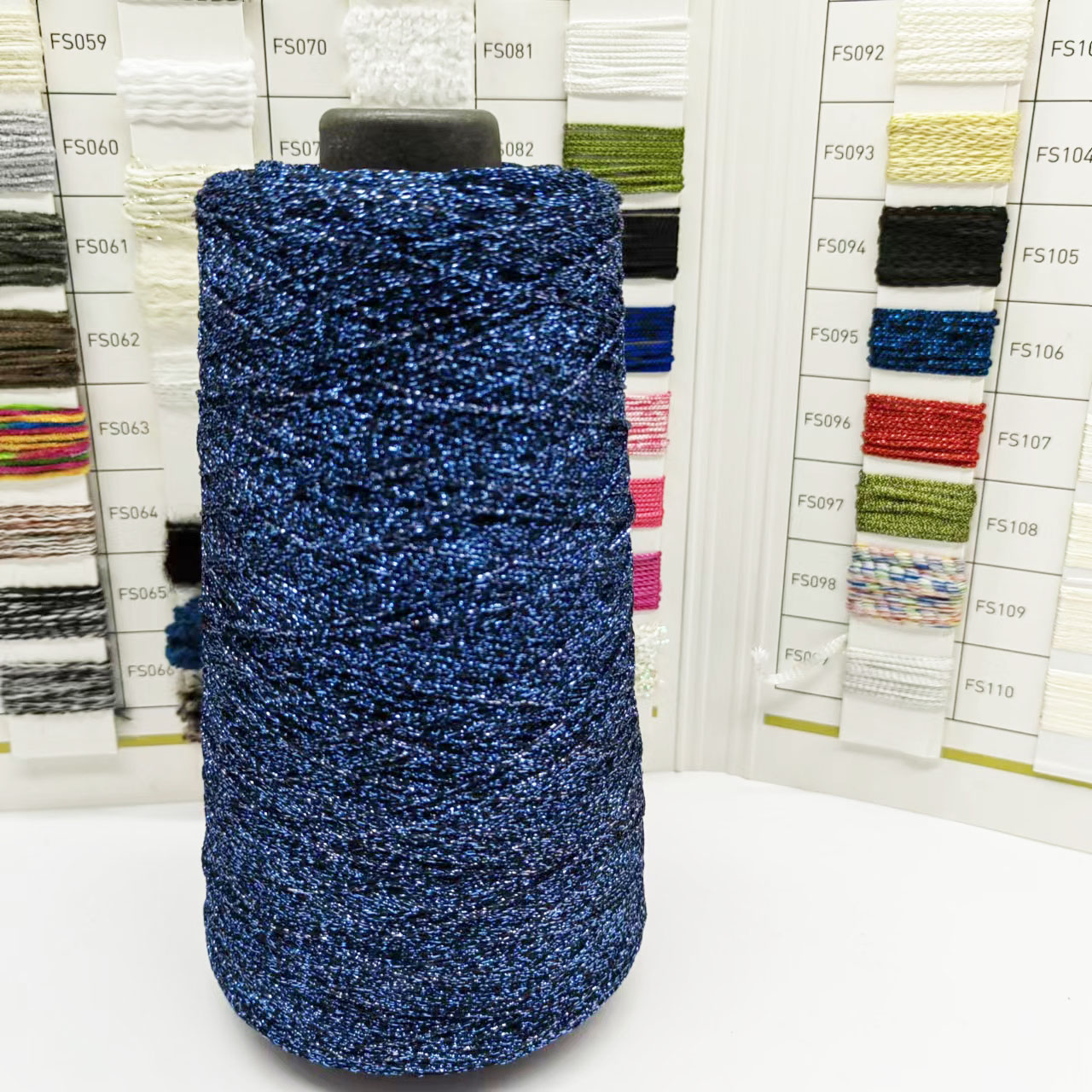 Fancy Metallic yarn Crochet Knitting Threads Silver Color braided ...