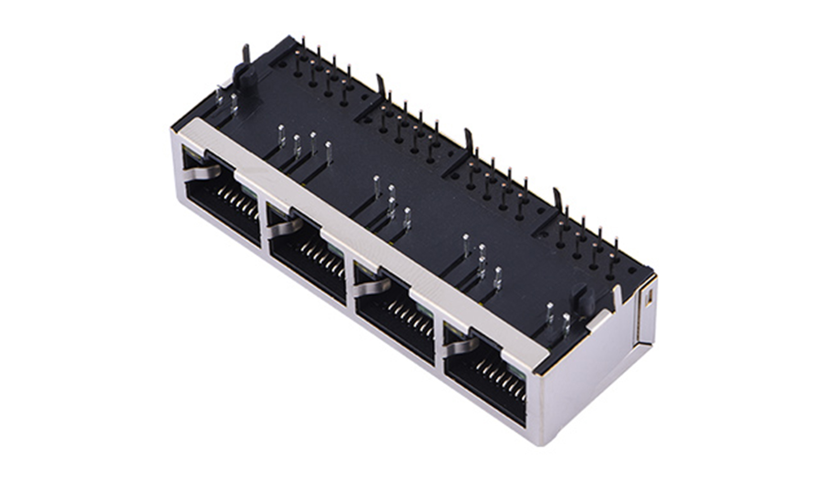 RJ45 network port connector with filter