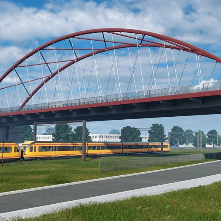 Bespoke Two-hinged arch Three-hinged Steel Arch Bridges-FAMOUS