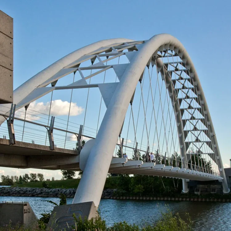 Bespoke Two-hinged arch Three-hinged Steel Arch Bridges-FAMOUS