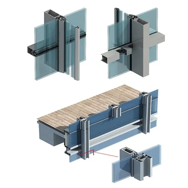 Insulated Glass Facade Curtain Wall Structural Glazing Stick Built ...