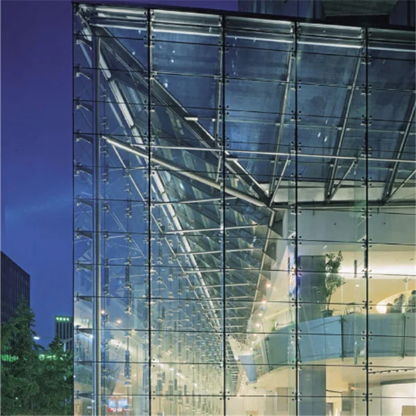 Point-Fixed Spider System Glass Facade Curtain Wall-FAMOUS