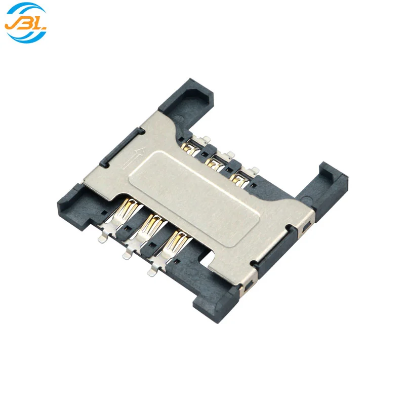 JBL-SM018-000 2.0H 6pin micro push pull fixed cover sim card slot ...