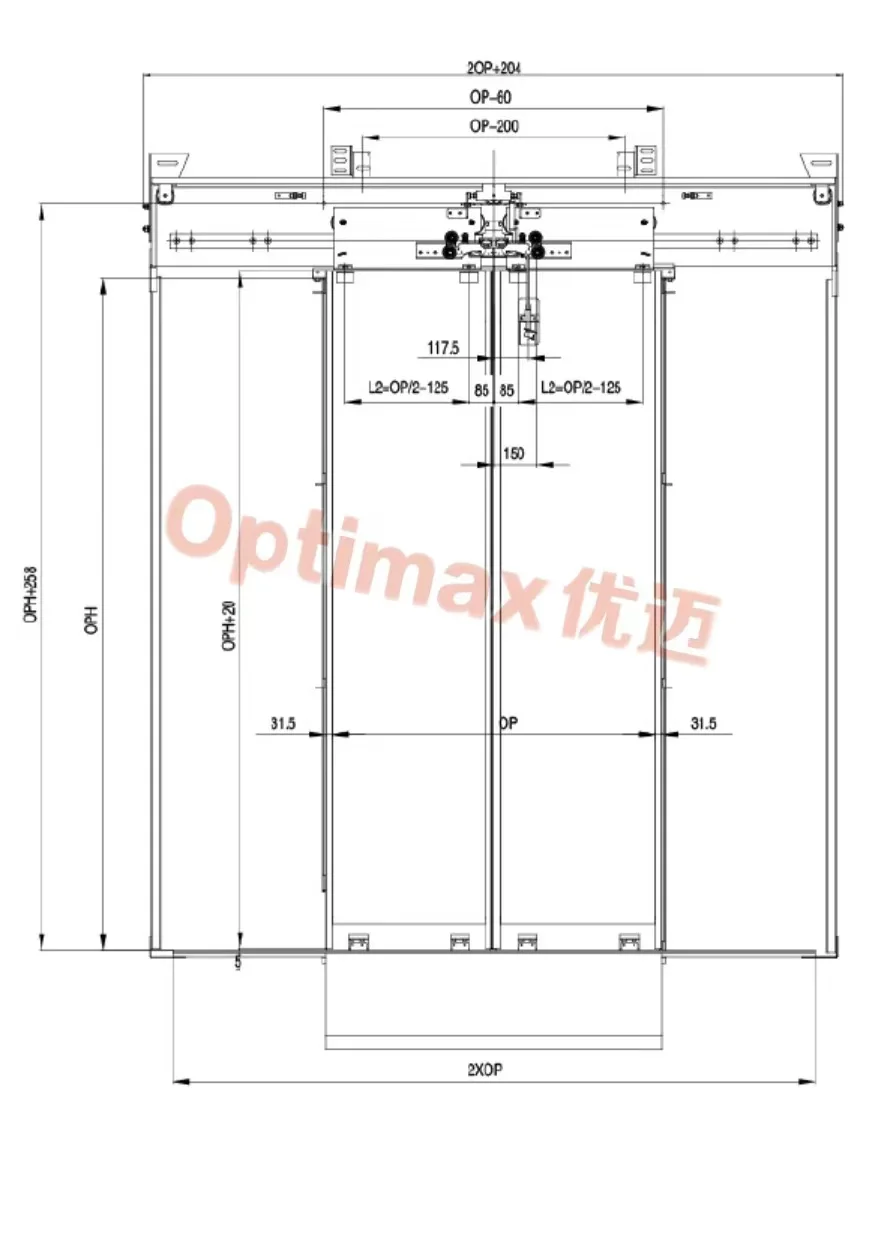 High-Speed Center Opening Landing Door System-Exporter-For Sale-Optimax