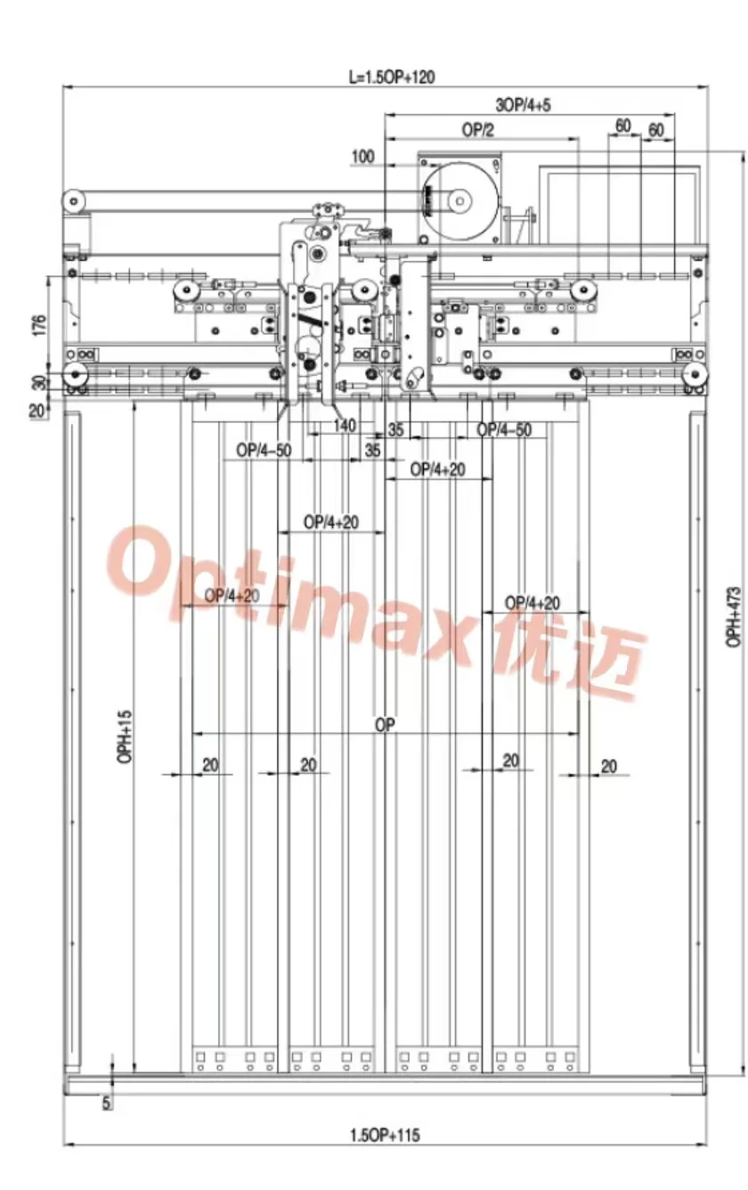 Four Panel Elevator Door System Wholesaler-Center Opening-Household-Optimax