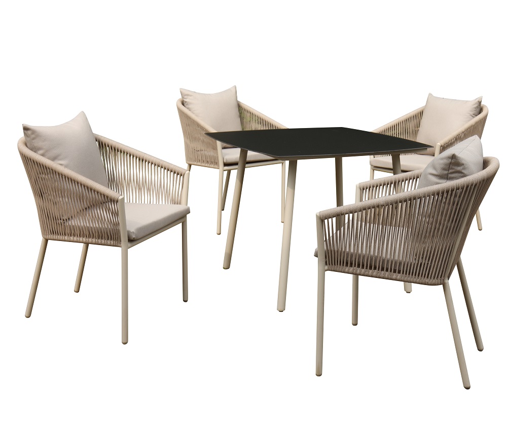 4 Piece Garden Dining Set-Rope Garden Dining Set-supplier-wholesale