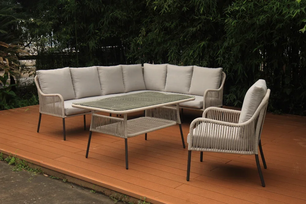 Rope Garden Sofa Set-Supplier-Factory-Cherish Outdoor Living