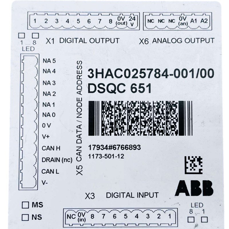 IRC5 DSQC651 I/O板3HAC025784-001_佛山超仁机器人科技有限公司