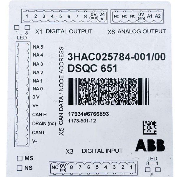 IRC5 DSQC651 I/O板3HAC025784-001_佛山超仁机器人科技有限公司