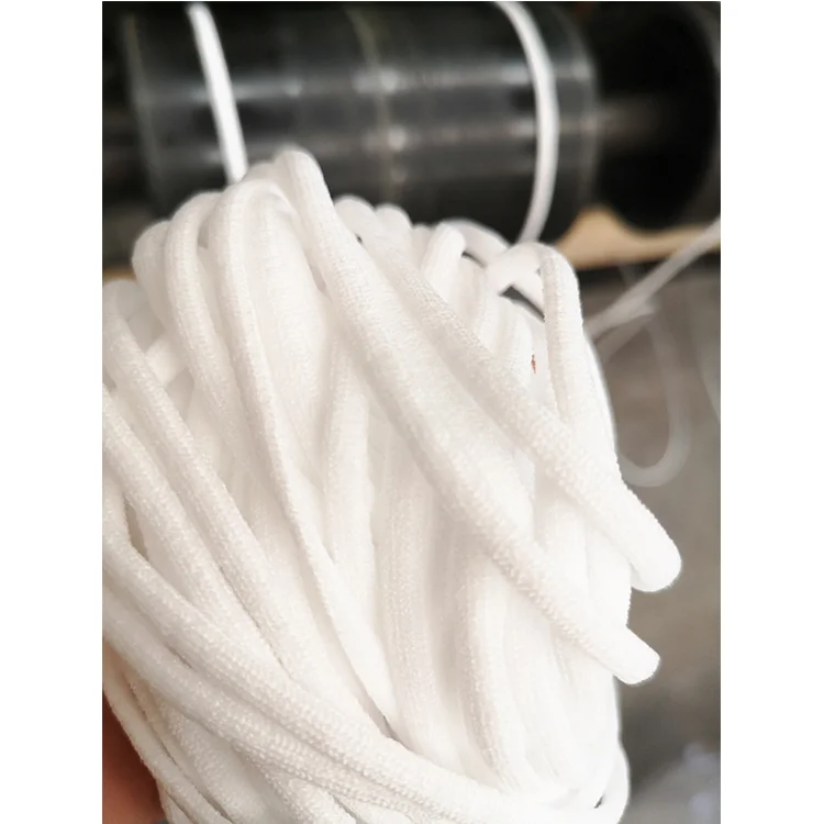 5mm 3mm elastic cord 3000meters/spool of the round white polyester ...