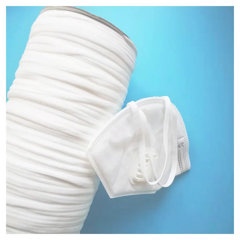 4mm 5mm Nylon Spandex Elastic Webbing Bands Round Rope EarLoop for ...