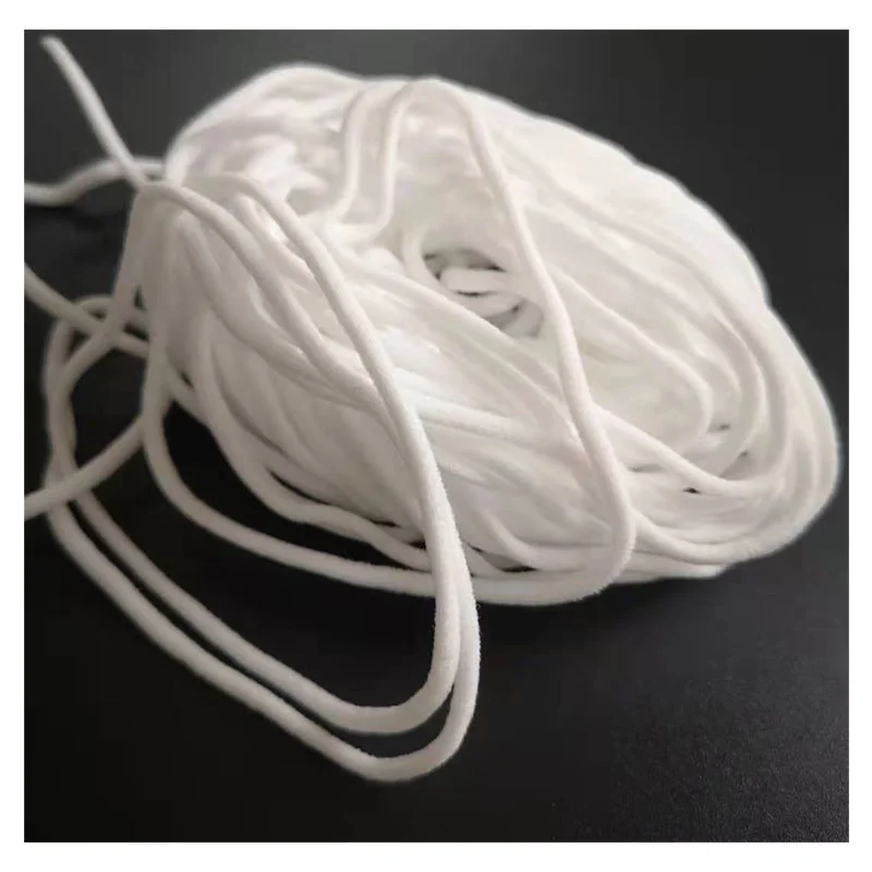 Rubber Elastic Cord 5mm 6mm spandex polyester Loop Rope Elastic String ...