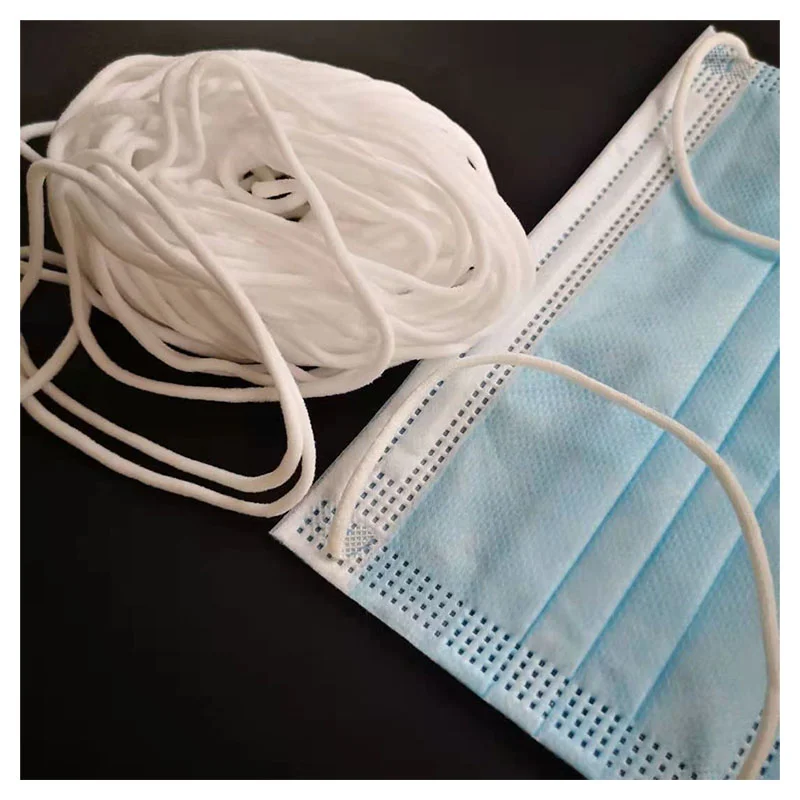 Rubber Elastic Cord 5mm 6mm spandex polyester Loop Rope Elastic String ...