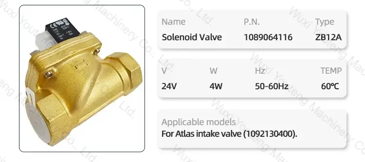 Air Compressor Solenoid Supplier & Manufacturer - Atlas Copco
