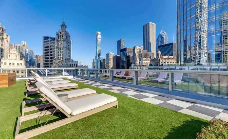 lightning strike termination device-Roof terrace-Sunlight