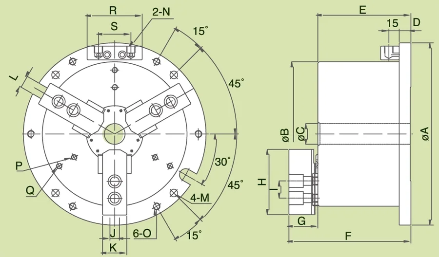 MO,MOT Hollow Power Chuck Fixtures Supplier - Chandox