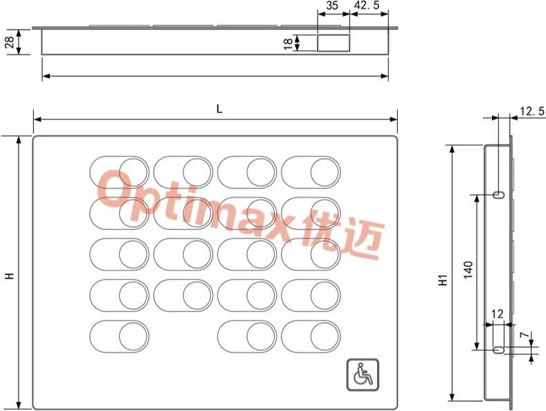 Stainless Steel Handicapped Lift Cop Control Box-Dealer-Supplier-Optimax