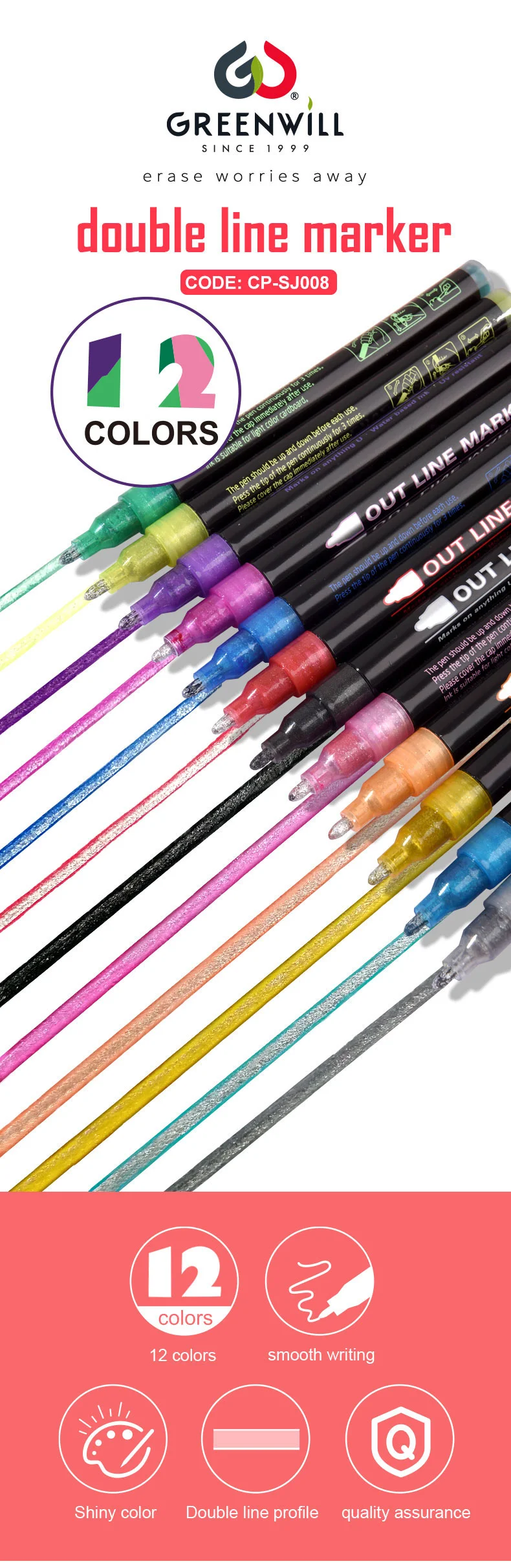 Double Line Marker Wholesale-Greenwill Stationery