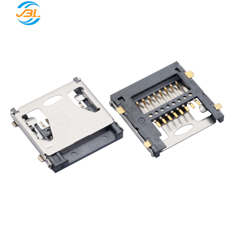 JBL-TF004-021 8PIN TF CARD SLOTNO PEDAL-LIFT TYPE CONNECTOR SMD