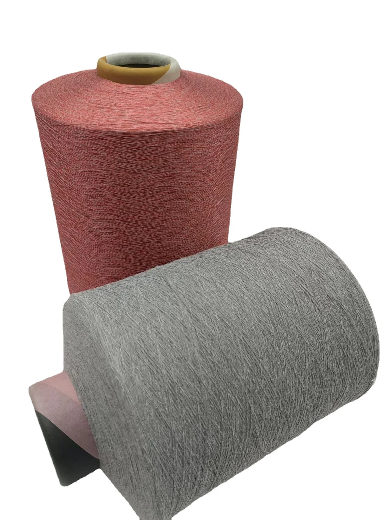 Polyester/Rayon blended AB yarn double color DTY dope dyed color melange yarn for seamless ...