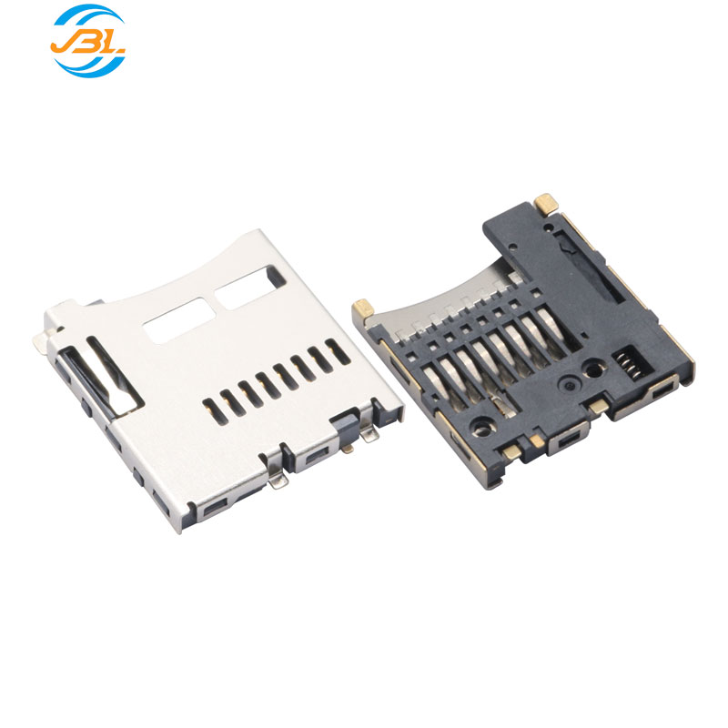 JBL-TF014-011 8pin TF CARD PUSH PUSHCONNECTOR NOEMAL OPEN NOWITH POST SMD