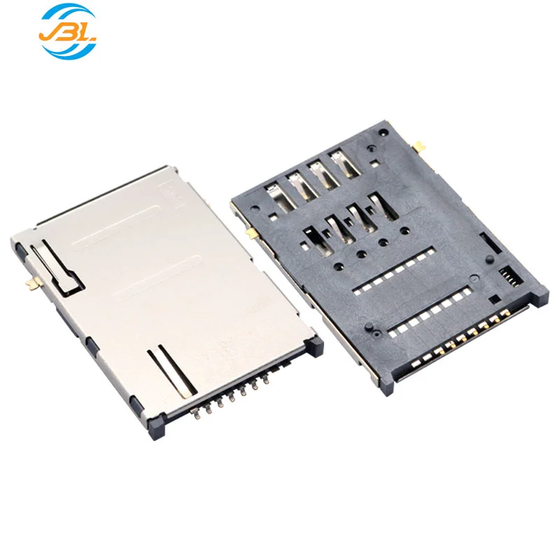 jbl-sm015-100 7pin sim card slot female push push connector smt L27 ...