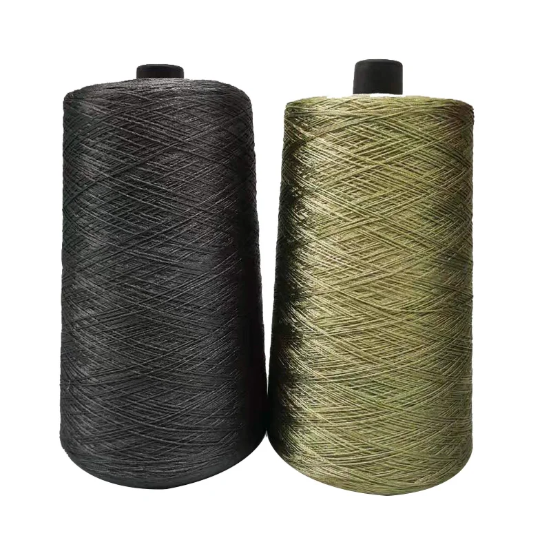 Twisted 3ply 4ply 6ply Dyed filament yarn Viscose rayon thread 300D ...