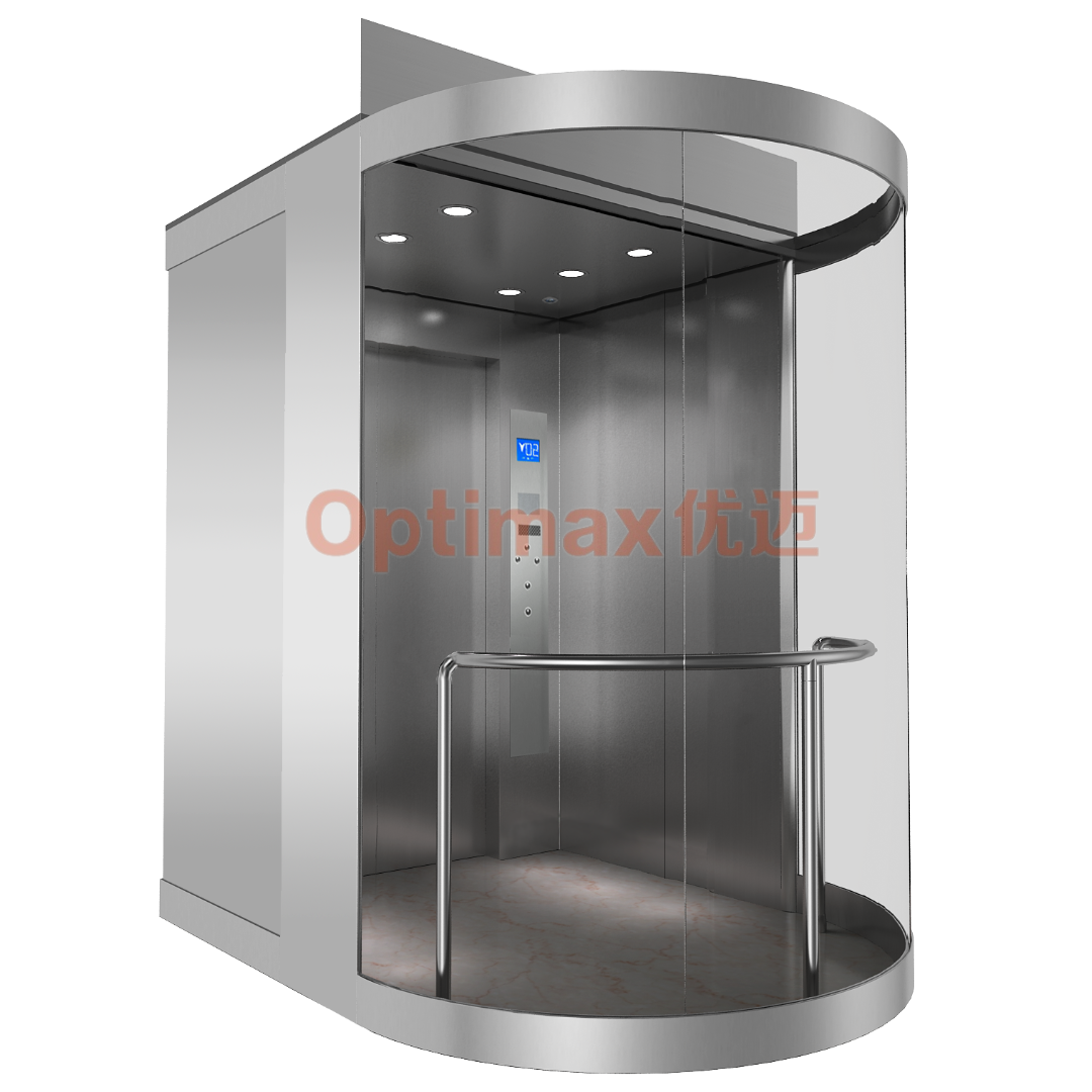 Simple And Elegant Sightseeing Elevator Exporter-Stainless Steel-Optimax