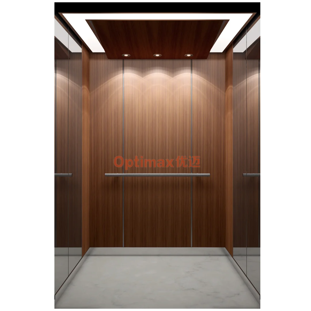 Mirror Stainless Steel Elevator Cabin Decoration Vendor-Wood Grain-Optimax