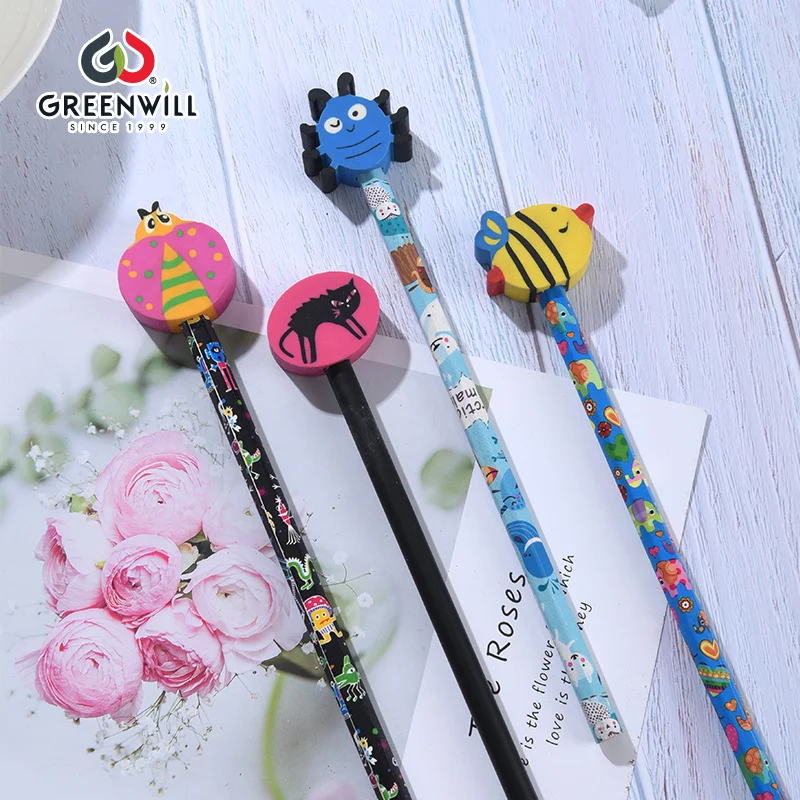 Cartoon Insect Topper Eraser For Sale-Greenwill