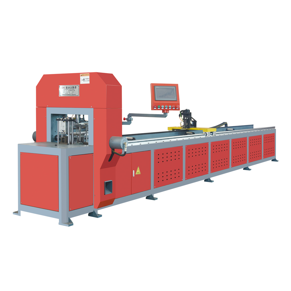 Automatic aluminum profile punching and cutting integrated machine_泉州德速 ...