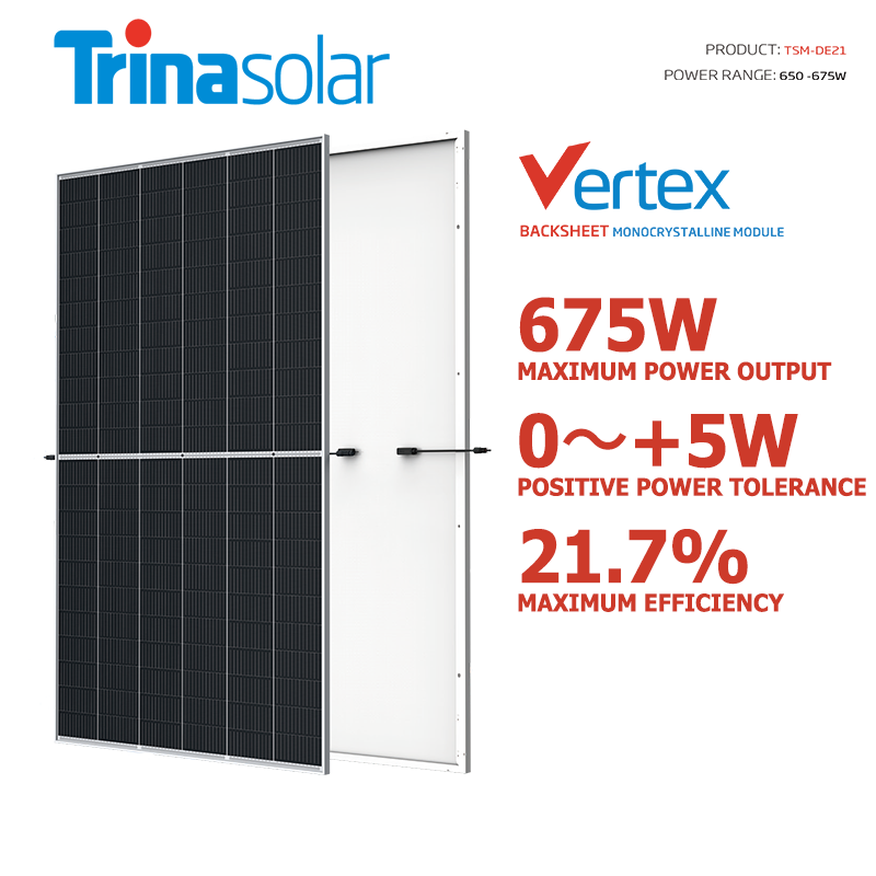 Trina Solar Vertex 645W 650W 655W 660W 665W Solar Panels