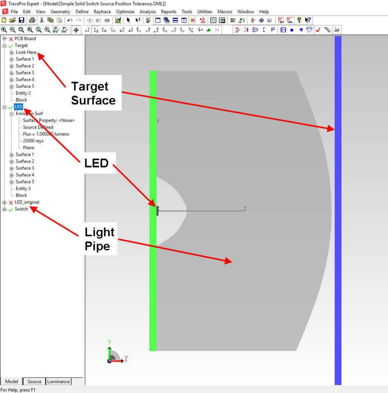 【光学设计】蒙特卡洛公差分析--在 TracePro 的3D交互优化器进行及案例_上海复瞻智能科技有限公司
