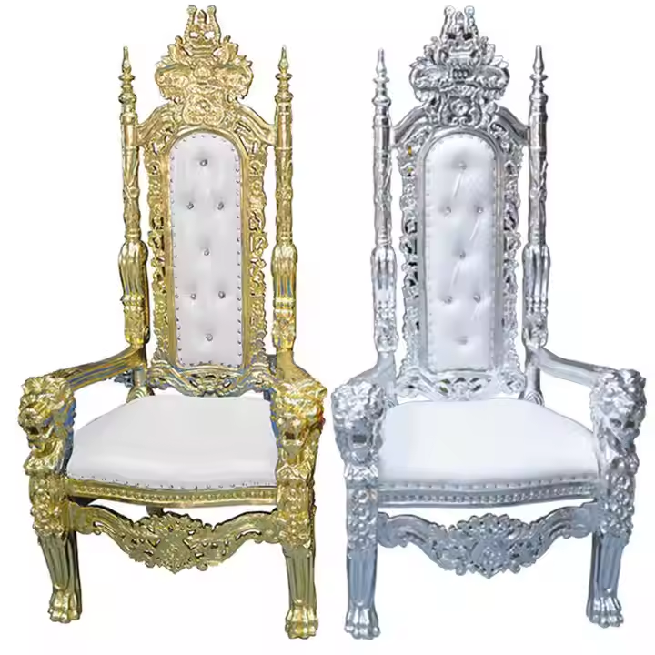 "Luxury Royal Wedding Throne Chairs - King and Queen High Back, Cheaper ...